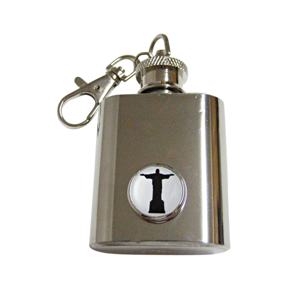 Christ The Redeemer Rio Statue Keychain Flask - Gem
